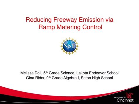Ppt Reducing Freeway Emission Via Ramp Metering Control Powerpoint Presentation Id 9522577