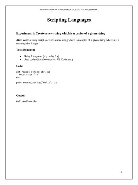 Scripting Language Lab Manuals Pdf String Computer Science Perl