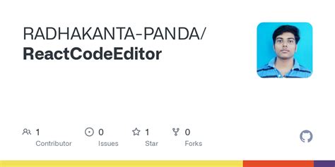 GitHub RADHAKANTA PANDA ReactCodeEditor