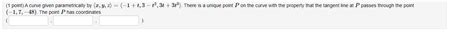 solved 1 point a curve given parametrically by x y z