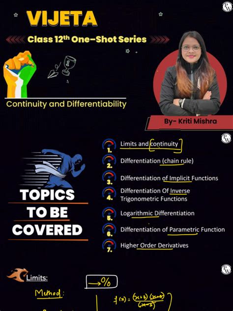 Limits Continuity And Differentiability Class Notes Vijeta 2023 Pdf