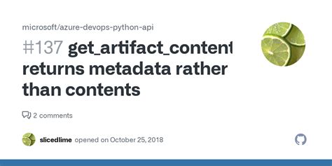 Getartifactcontentzip Returns Metadata Rather Than Contents · Issue