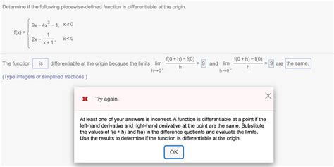 Solved Determine If The Following Piecewise Defined Function Chegg