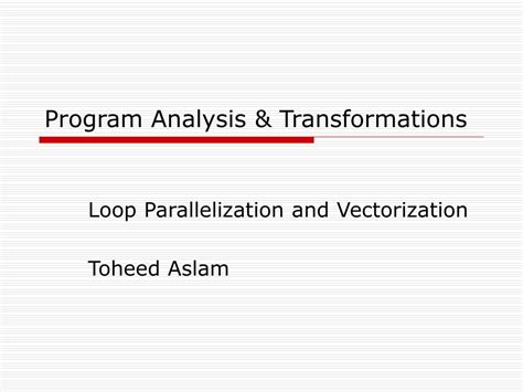 ppt program analysis and transformations powerpoint presentation id