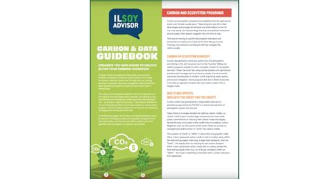 Isa Releases Carbon And Data Guidebook Morning Ag Clips