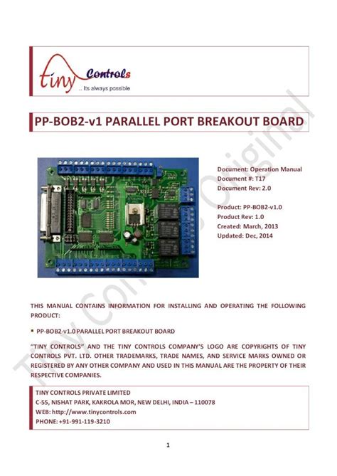 PDF PP BOB V PARALLEL PORT BREAKOUT BOARD PP BOB V PARALLEL PORT BREAKOUT BOARD Be