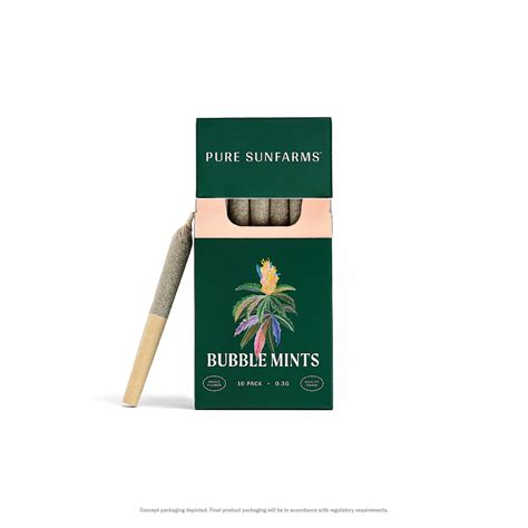 Pure Sunfarms Bubble Mints 10 X 03g Pre Rolls Leafly
