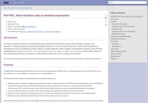 PHP RFC Appel De Fonction Dans Des Constantes La Ferme Du Web