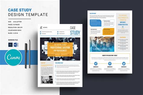 Case Study Design Template MS Word Photoshop Template Canva Template Instant Download Etsy UK