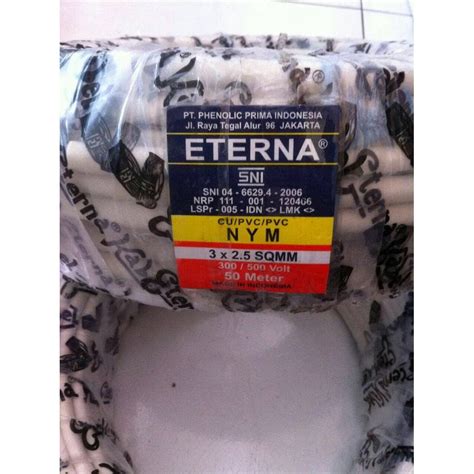 Jual Kabel Lisrtik Eterna Nym 3x25 Shopee Indonesia