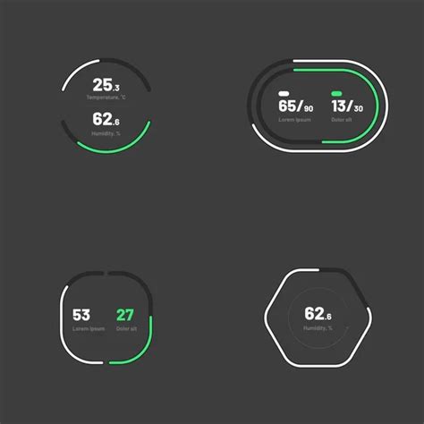 Dashboard Ui And Ux Kit With Data Visualization Stock Vector Image By ©dimakostrov 408302582
