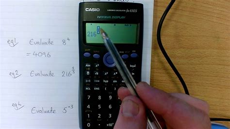 How To Enter Indices On The Calculator Youtube