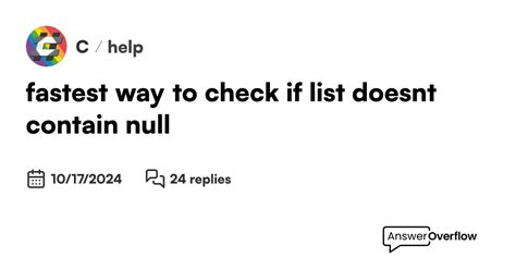 fastest way to check if list doesn t contain null c