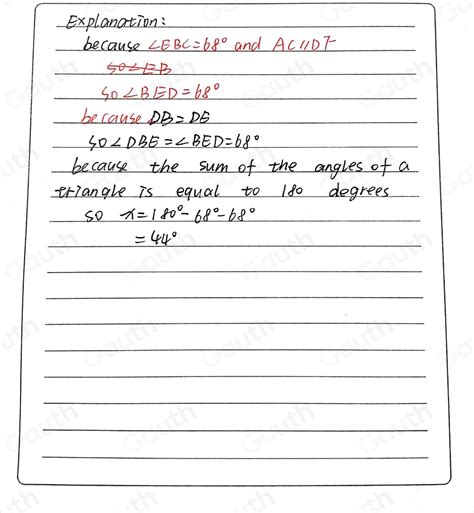 Solved Dbde The Straight Line Abc Is Parallel To The Straight Line
