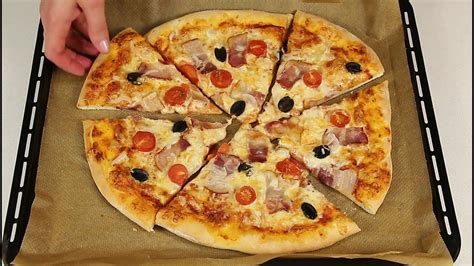 ГОТОВЬТЕ СРАЗУ ДВЕ ПИЦЦА как в ПИЦЦЕРИИ в домашних условиях Воздушная тонкая пицца с беконом