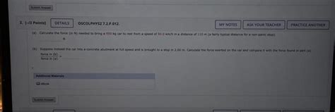 Solved 2 [−12 Points ] Details Oscolphy527 2 P 012 Mynotes