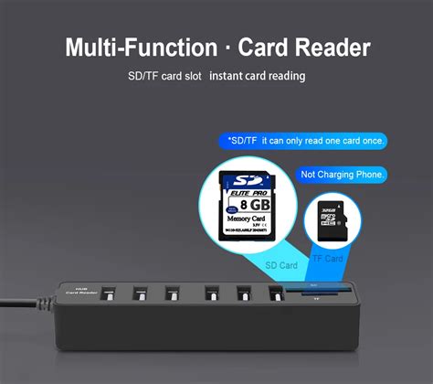 USB Hub 3 0 Multi USB 3 0 Hub USB Splitter High Speed 3 6 Ports 2 0 Hab TF SD Card Reader All In