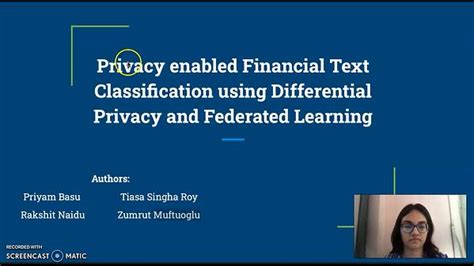 Underline Privacy Enabled Financial Text Classification Using