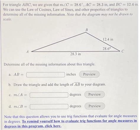 [answered] For Triangle Abc We Are Given That Mzc 28 6 Ac 28 3 In And Kunduz