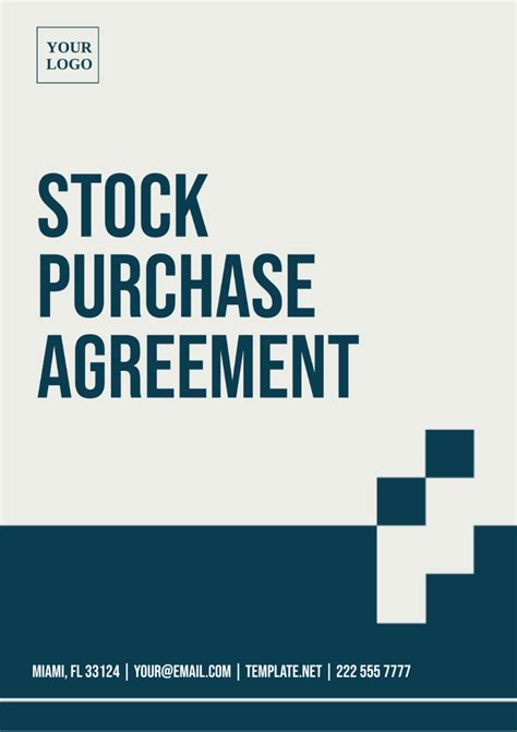 Free Stock Purchase Agreement Template To Edit Online