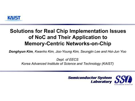 Ppt Solutions For Real Chip Implementation Issues Of Noc And Their