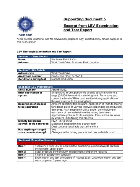 Supporting Document 5 Excerpt From Lev Examination And Test Report Pdf