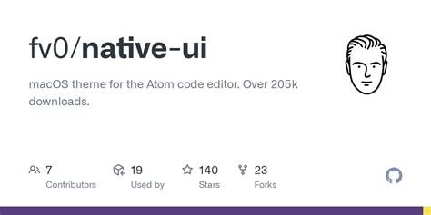 GitHub Fv0 Native Ui MacOS Theme For The Atom Code Editor Over 205k Downloads