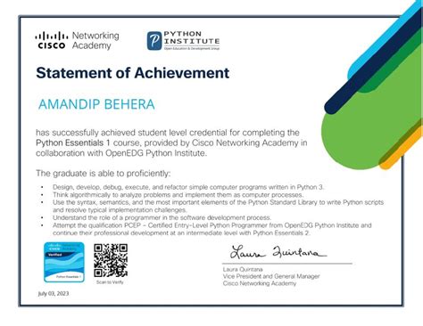 Amandip Behera On Linkedin Cisco Cisconetworkingacademy Python