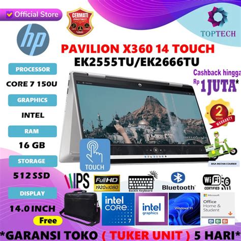 Promo Hp Pavilion X Touch Ek Tu Ek Tu Touch Core U Gb Ssd Fhd Ips W