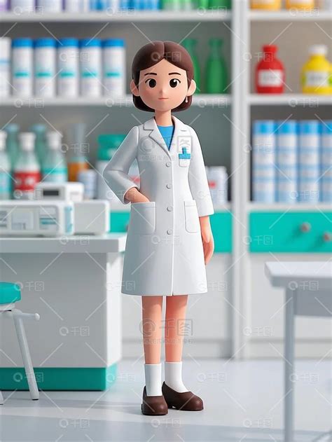 科学家ai数字艺术 3d医护卡通风3d渲染成年科学家微笑站立双手插兜白色实验服插画 3d素材免费下载 Png格式 3072像素 编号71250867 千图网