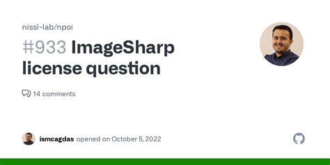 Imagesharp License Question · Issue 933 · Nissl Labnpoi · Github