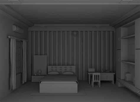 3d Bedroom Maya Modeling Behance