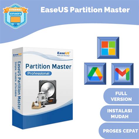 Jual Easeus Partition Master Full Version No Trial Permanen Software