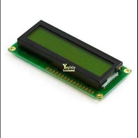 2x16 Yeşil Lcd 1602 Lcd Yeşil Renk 16 Sutun 2 Satır