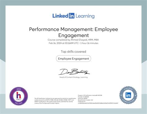 Ahmed Elsayed Hrm Mba On Linkedin Certificate Of Completion