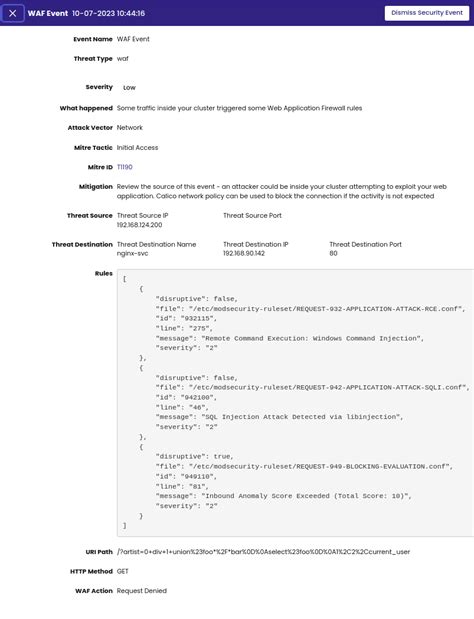 Security Event Management Calico Documentation