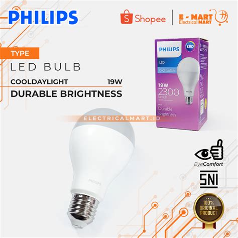 Jual Philips Led Bulb W K E Warna Putih Shopee Indonesia