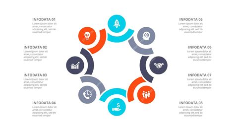 Diagrama Cíclico Infográfico Con Círculos Moderna Plantilla De Diseño