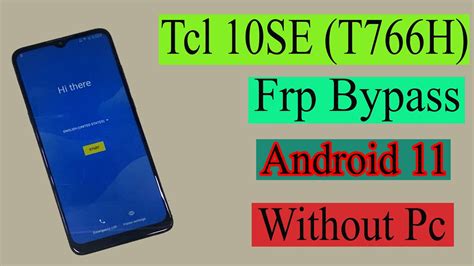 Tcl Se T U H Frp Bypass Android Without Pc Remove Google Account Lock Youtube