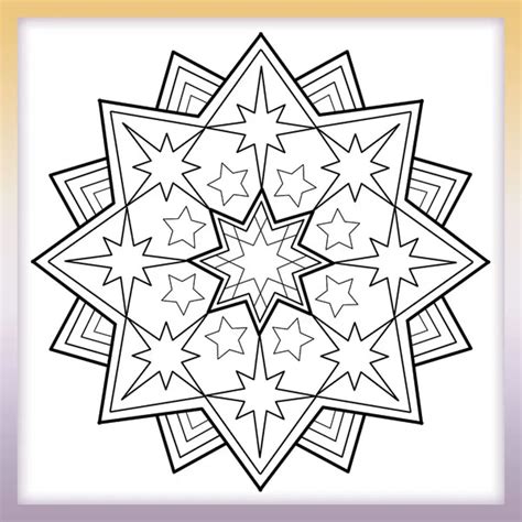 Drawings Star Mandalas Mandalas Printable Coloring Pages