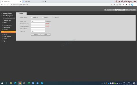 Web Management Interface On Switch Dahua Application System