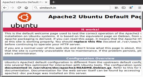 How To Install Apache In Ubuntu 204 Step By Step Simitech