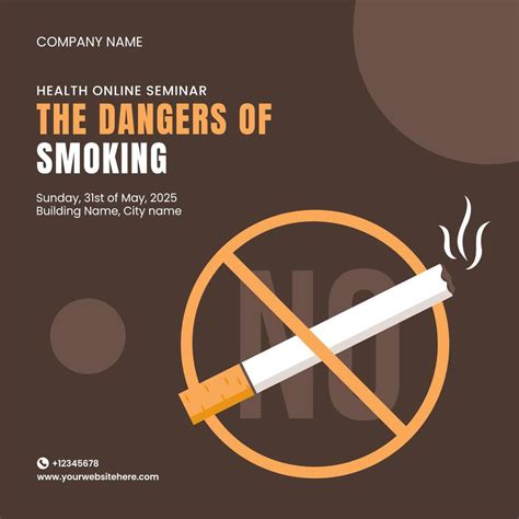 Anti Smoking Campaign Social Media Illustration For World No Tobacco