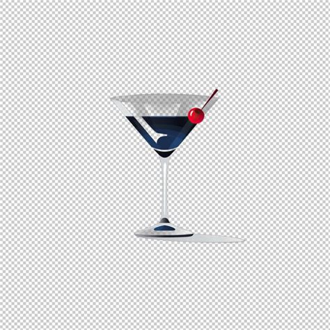 Premium PSD | Flat logo martini isolated background