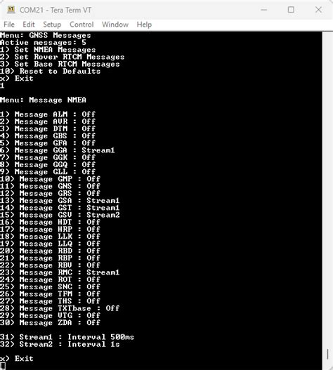 Messages Menu Sparkfun Rtk Everywhere Product Manual