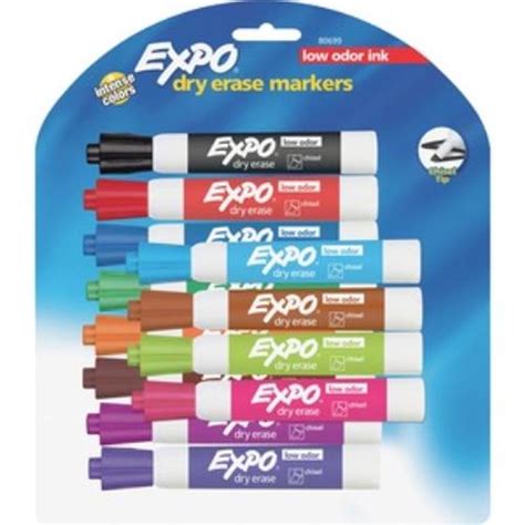 Expo Dry Erase Chisel Point Marker Chisel Marker Point Style Assorted Ink 12 Set