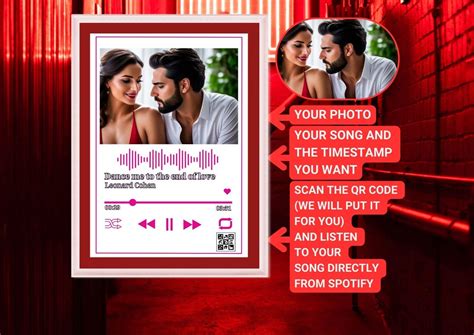 Spotify Custom Frame Personalized Wedding Anniversary Couple T