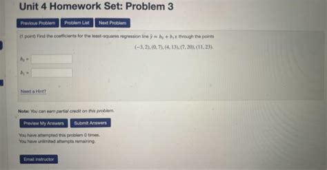 solved unit 4 homework set problem 3 1 point find the