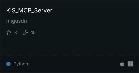 Kis Rest Api Mcp Server Glama