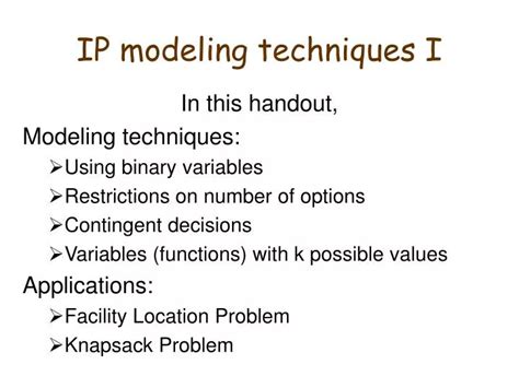 PPT IP Modeling Techniques I PowerPoint Presentation Free Download ID 3202540